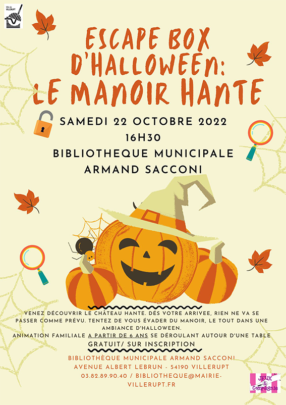 Escape Box d'Halloween - Le Manoir Hanté | Communauté de Communes Pays ...